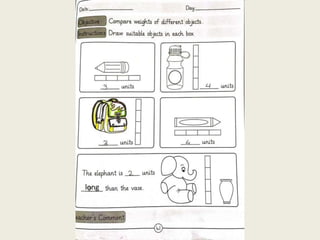 Measuring and comparing lengths with non standard units | PPTX