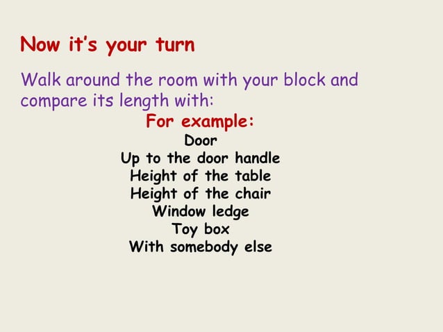 Measuring and comparing lengths with non standard units | PPTX