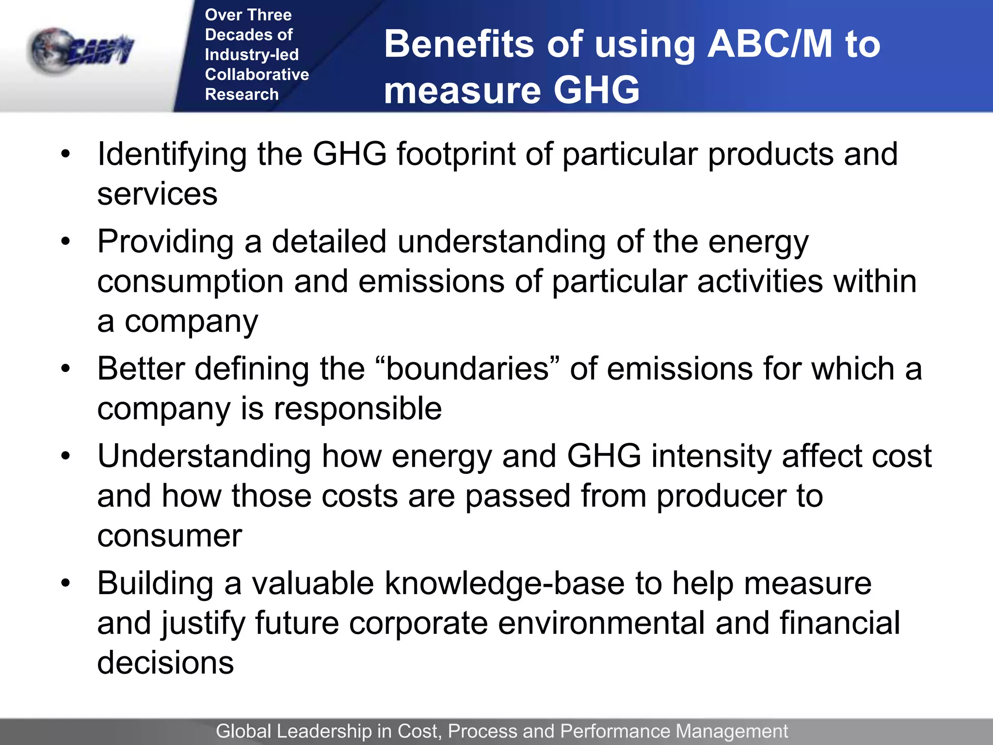 Measuring and Managing Environmental Sustainability: Using Activity ...