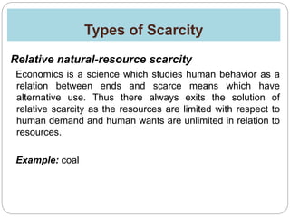 Scarce Resources Examples