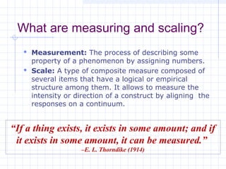 Measuring and scaling of quantitative data khalid | PPT