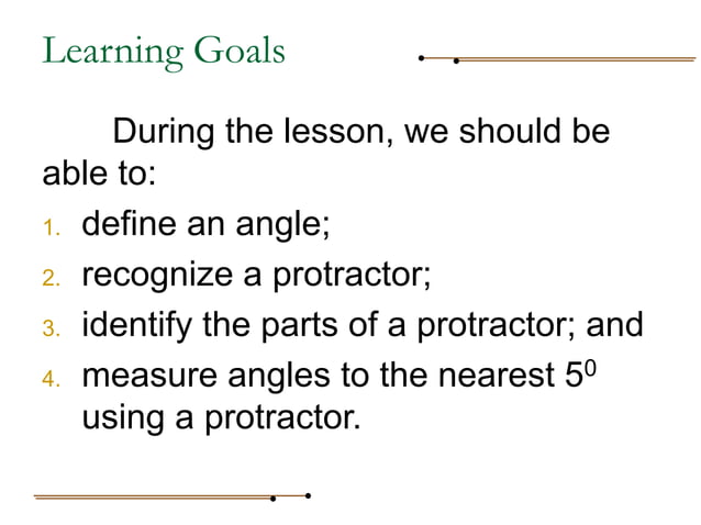 Measuring angles | PPTX | Geography | Science