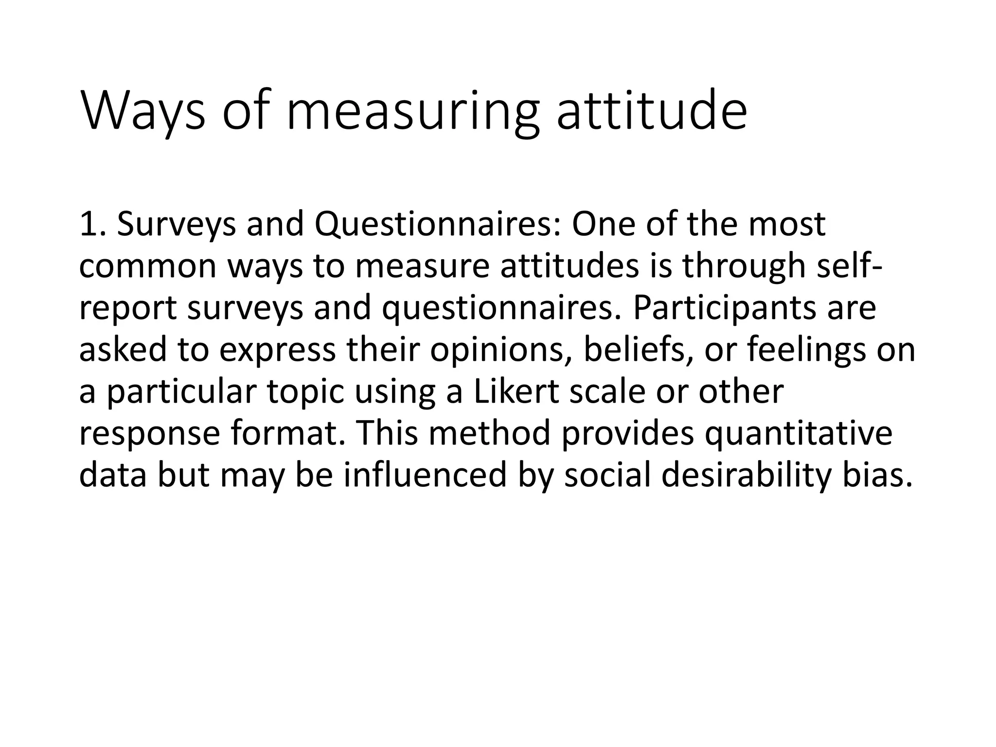 Measuring Attitude by different scales in psychology | PPTX