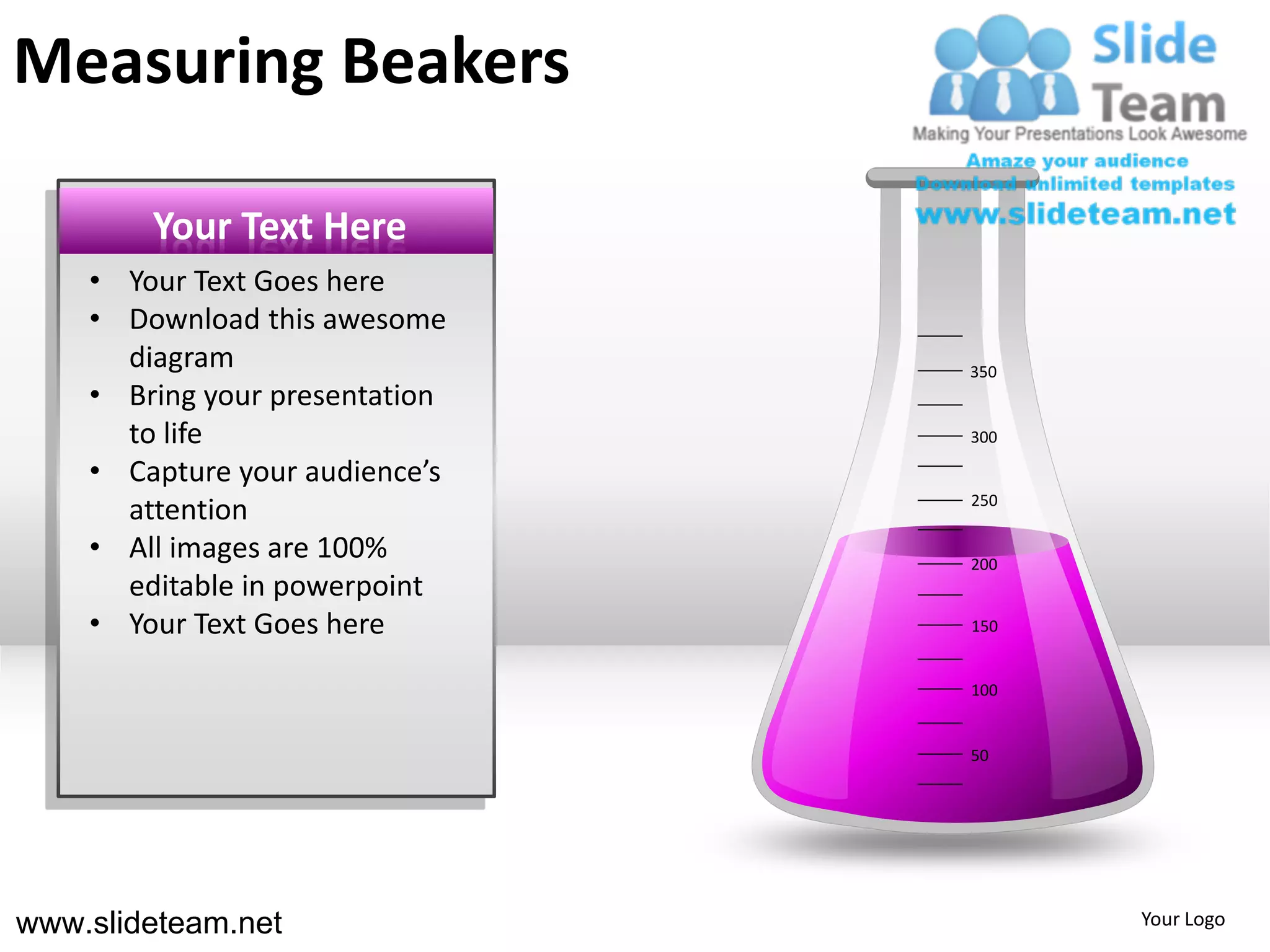 Measuring beakers powerpoint ppt templates. | PDF