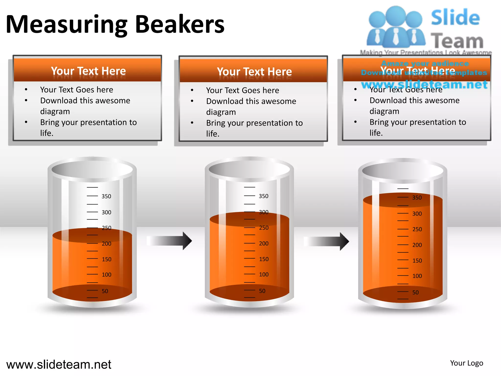 Measuring beakers powerpoint presentation slides. | PPT