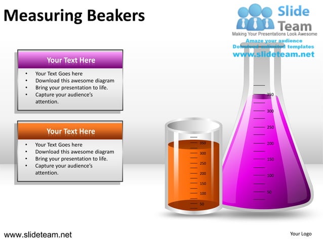 Measuring beakers powerpoint presentation slides. | PPT