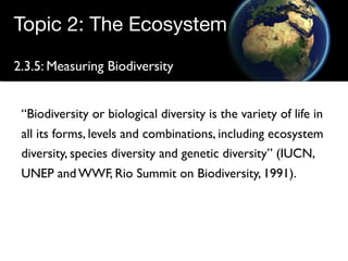 Measuring Biodiversity | KEY