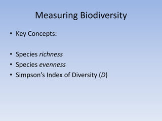 Measuring biodiversity | PPTX | Fish and Aquariums | Pets
