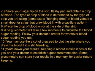 Measuring blood glucose | PPTX