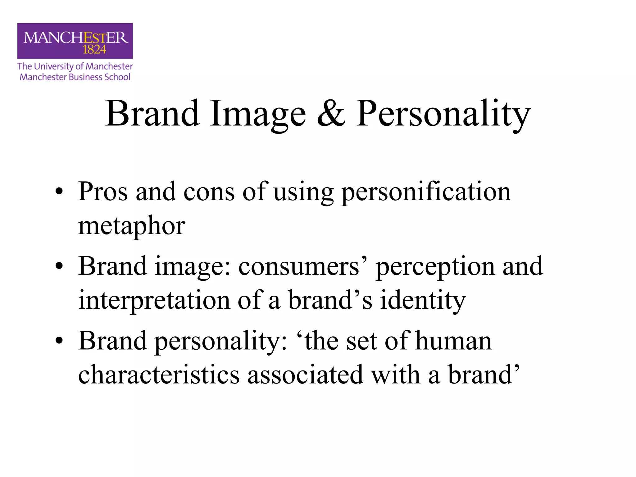 Measuring brand image personification versus non personification ...