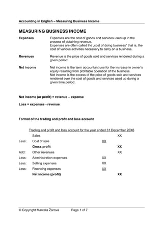 Measuring business income | PDF
