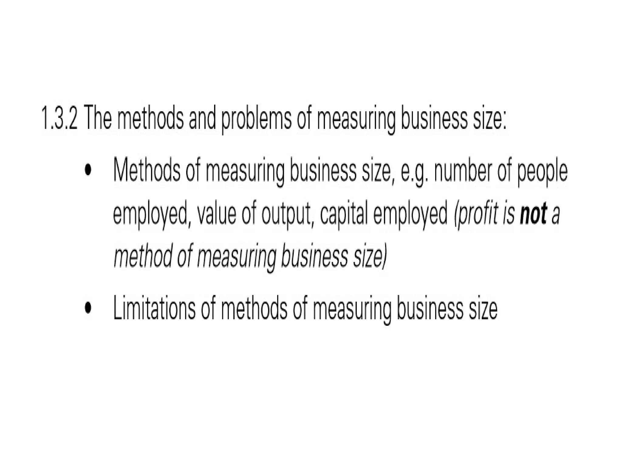 Measuring business size | PPT