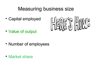 Measuring business size | PPT