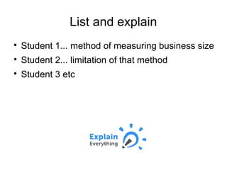 Measuring business size | PPT