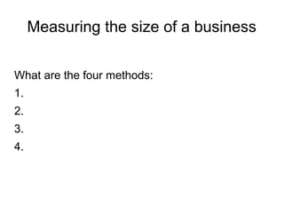 Measuring business size | PPT
