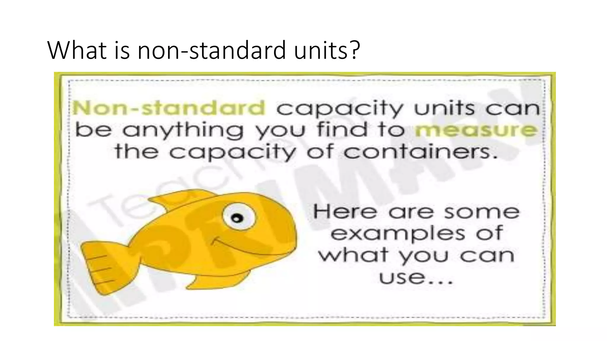 Measuring capacity using non standard units | PPTX