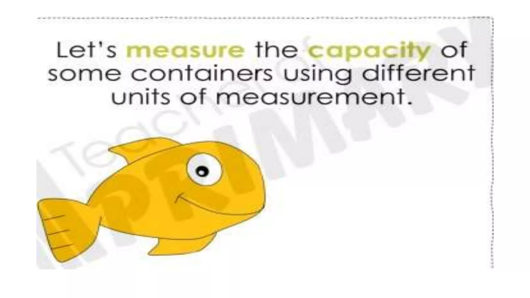 Measuring capacity using non standard units | PPTX