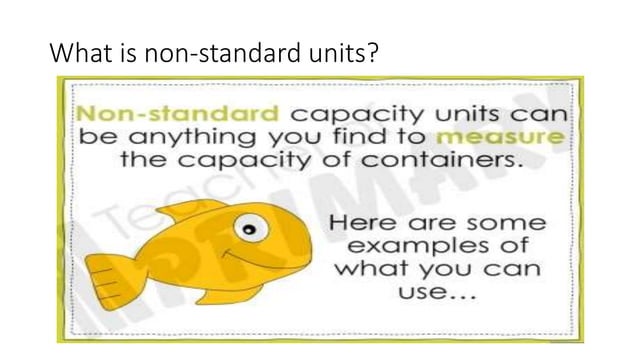 Measuring capacity using non standard units | PPTX
