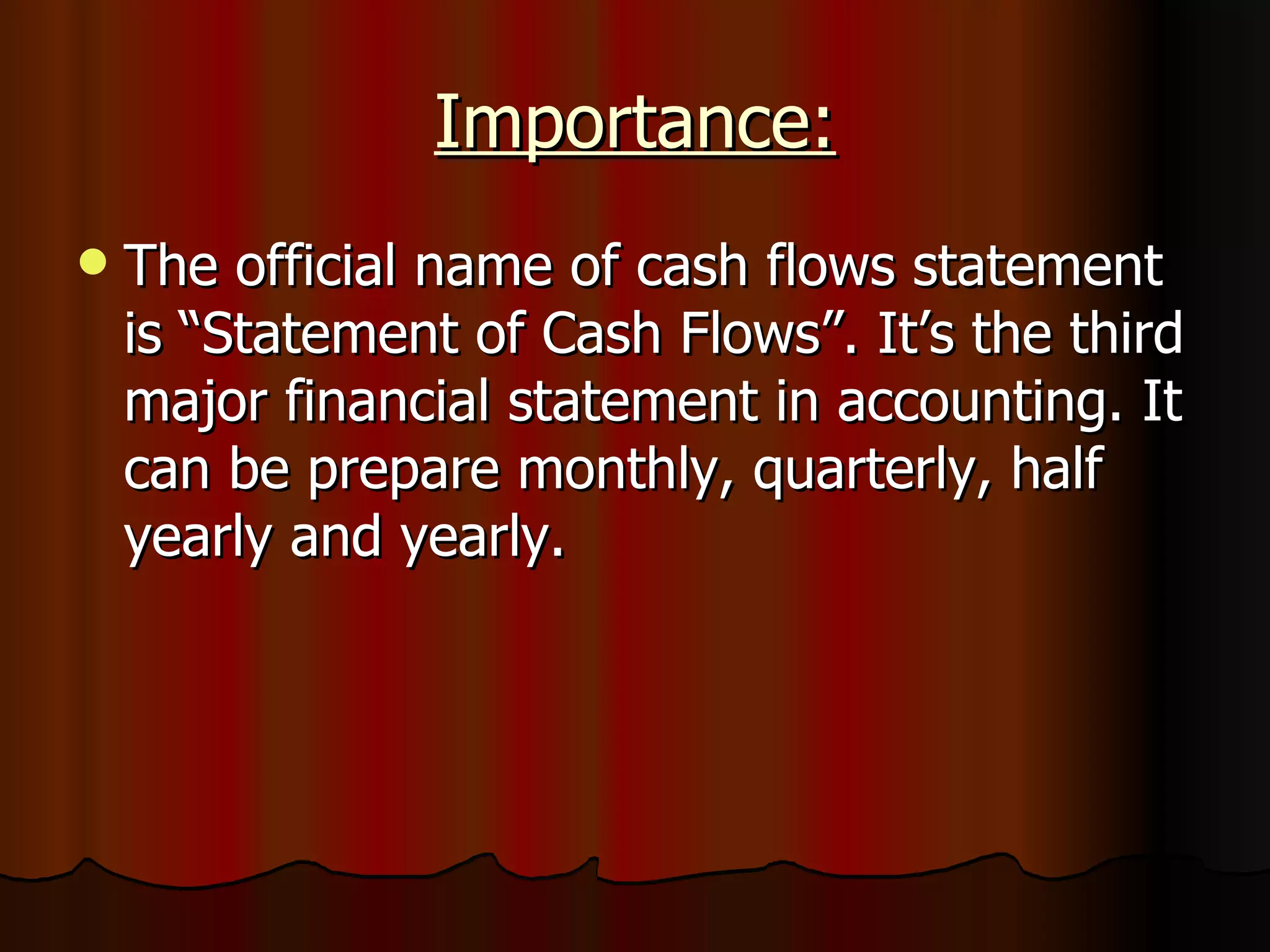 Measuring cash flows or statement of cash flows | PPT