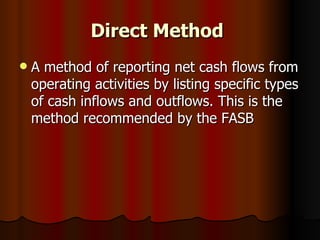 Measuring cash flows or statement of cash flows | PPT