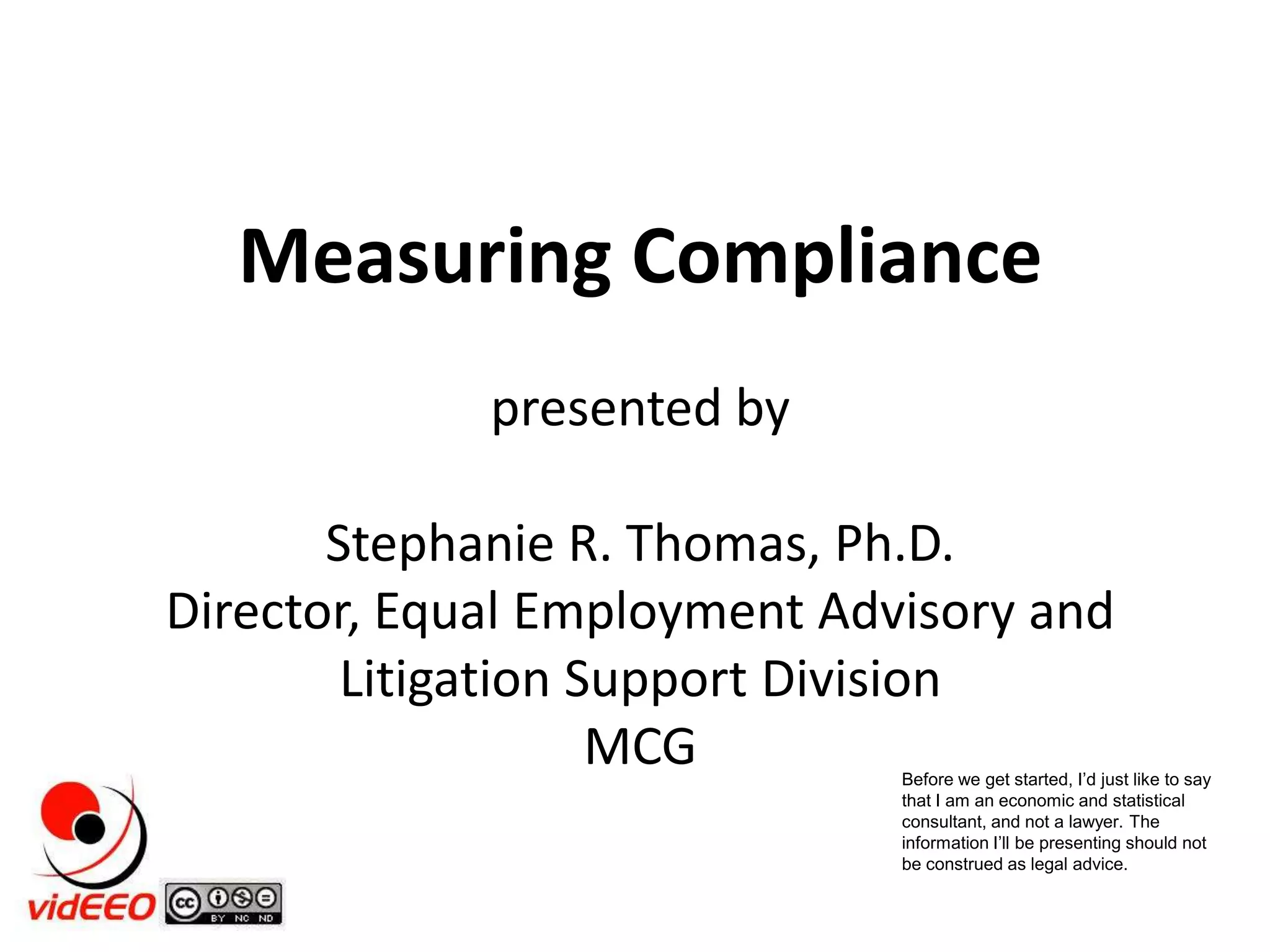 Measuring Eeo Compliance Ppt