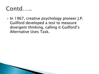 Measuring Creativity | PPTX