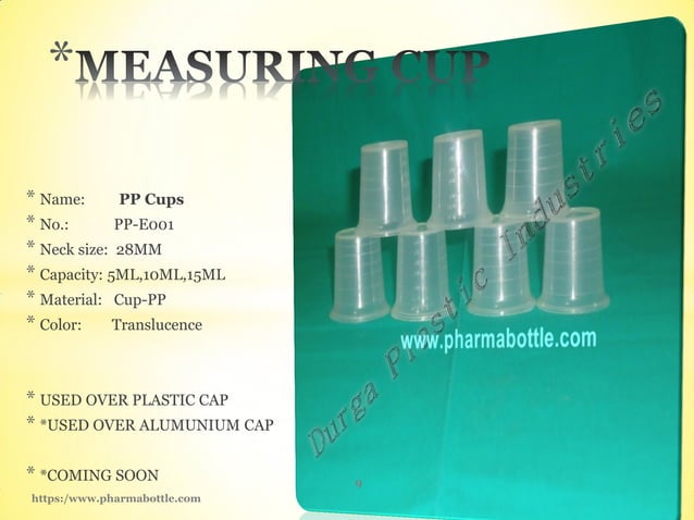 25mm Measuring Cups & Bottle Caps | PDF