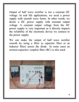 CLASS 12 PHYSICS PROJECT - Measuring current using halfwave rectifier ...