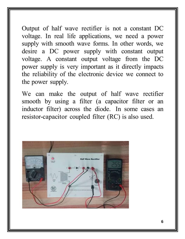 CLASS 12 PHYSICS PROJECT - Measuring current using halfwave rectifier ...