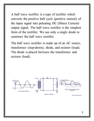 Half Wave Rectifier Project