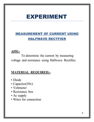 Half Wave Rectifier Project