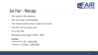 Measuring DDoS Risk using FAIR (Factor Analysis of Information Risk | PPTX