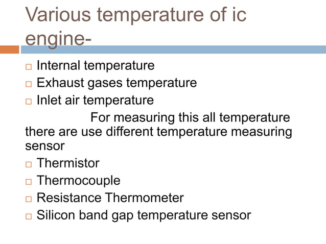 Measuring of different parameter of IC engine | PPT