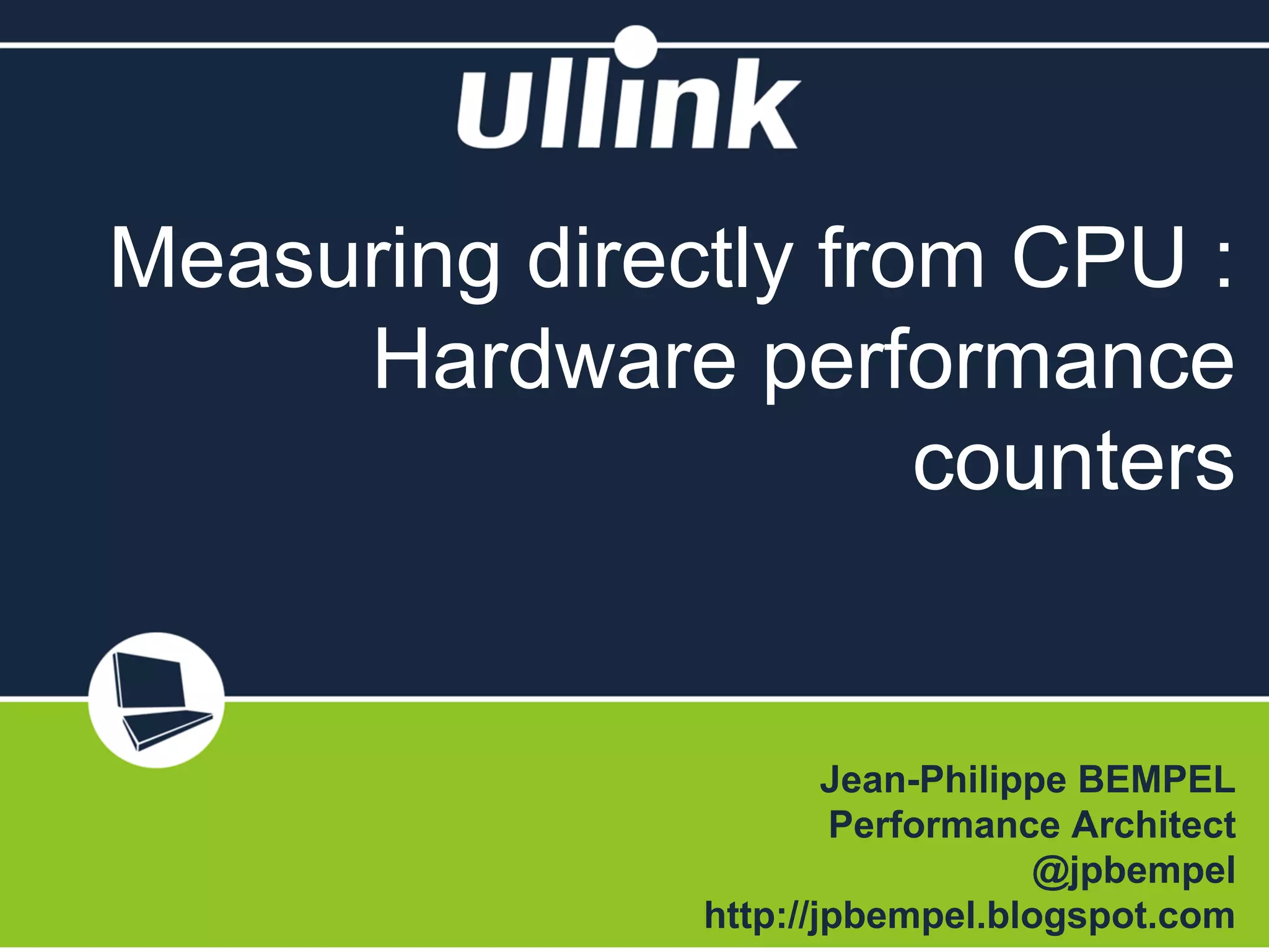 Measuring directly from cpu hardware performance counters | PDF