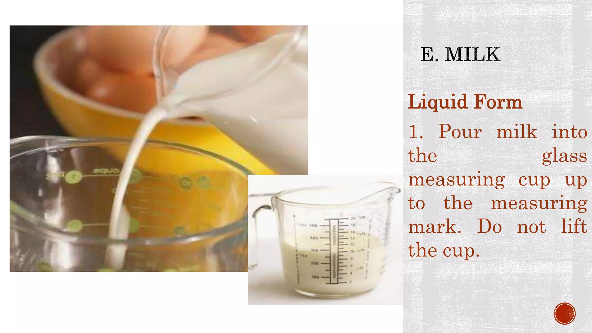 Measuring dry and liquid ingredients accurately | PPTX