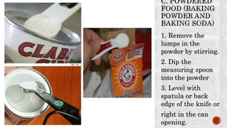 Measuring dry and liquid ingredients accurately | PPTX