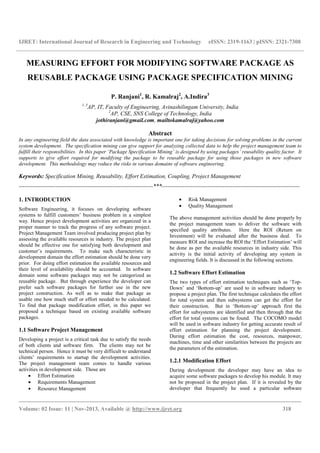 Measuring effort for modifying software package as | PDF | Computer Software and Applications ...