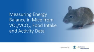 Measuring Energy Balance in Mice from VO2/VCO2, Food Intake and ...