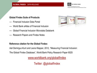 Measuring Financial Inclusion the Global Findex | PDF | Financial ...