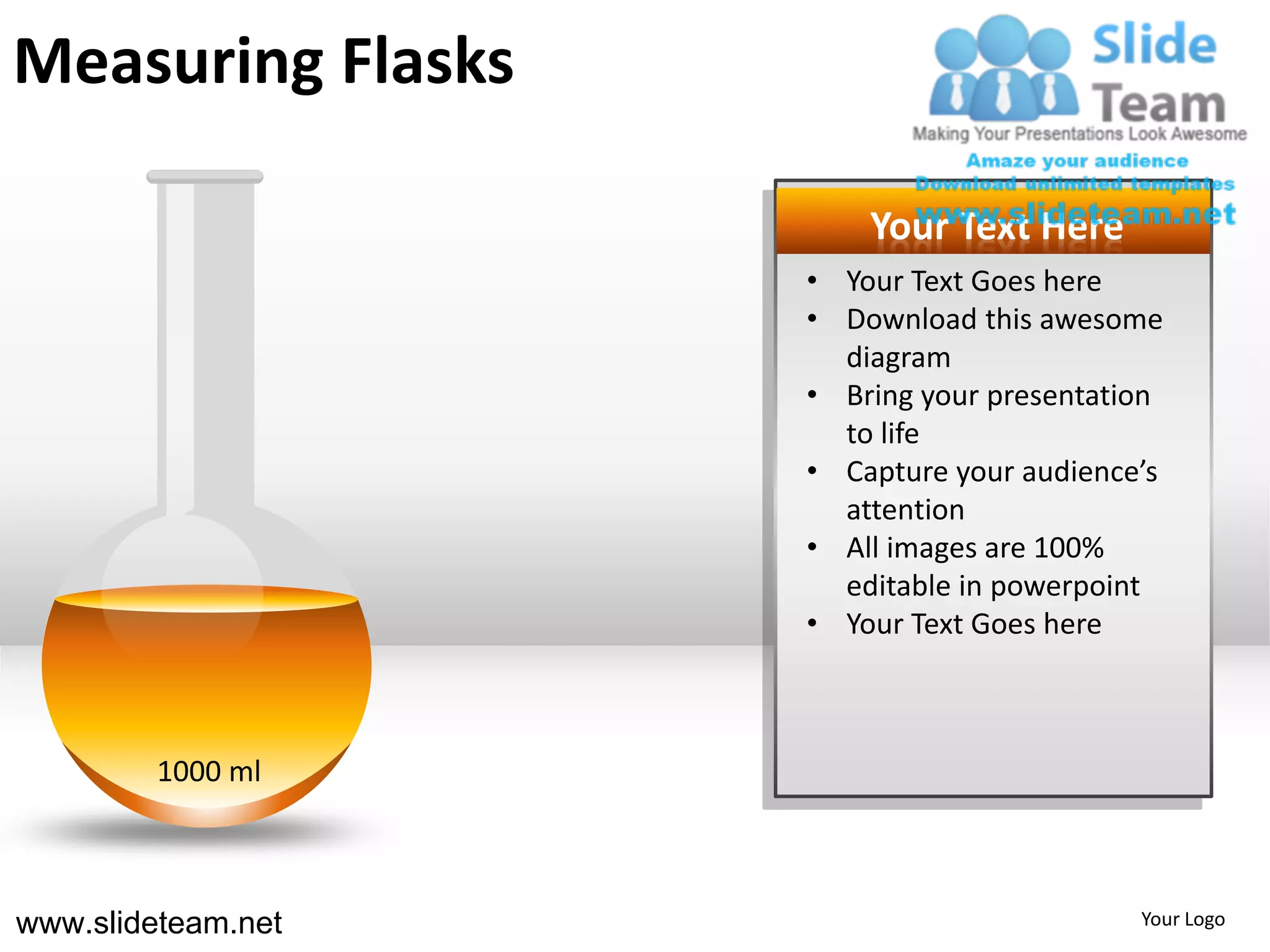 Measuring flasks powerpoint ppt templates. | PDF | Graphics Software ...