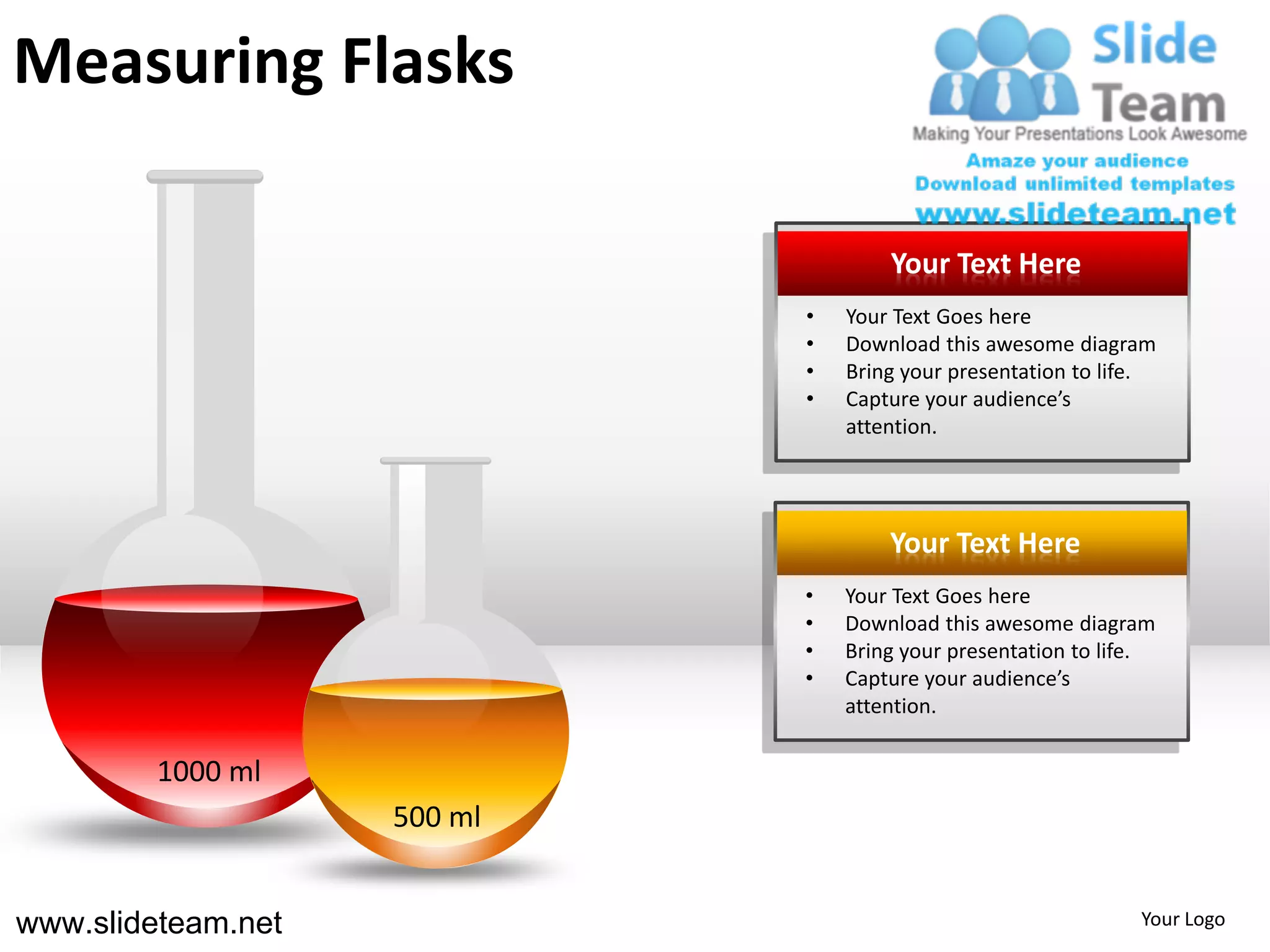 Measuring flasks powerpoint ppt templates. | PDF | Graphics Software ...