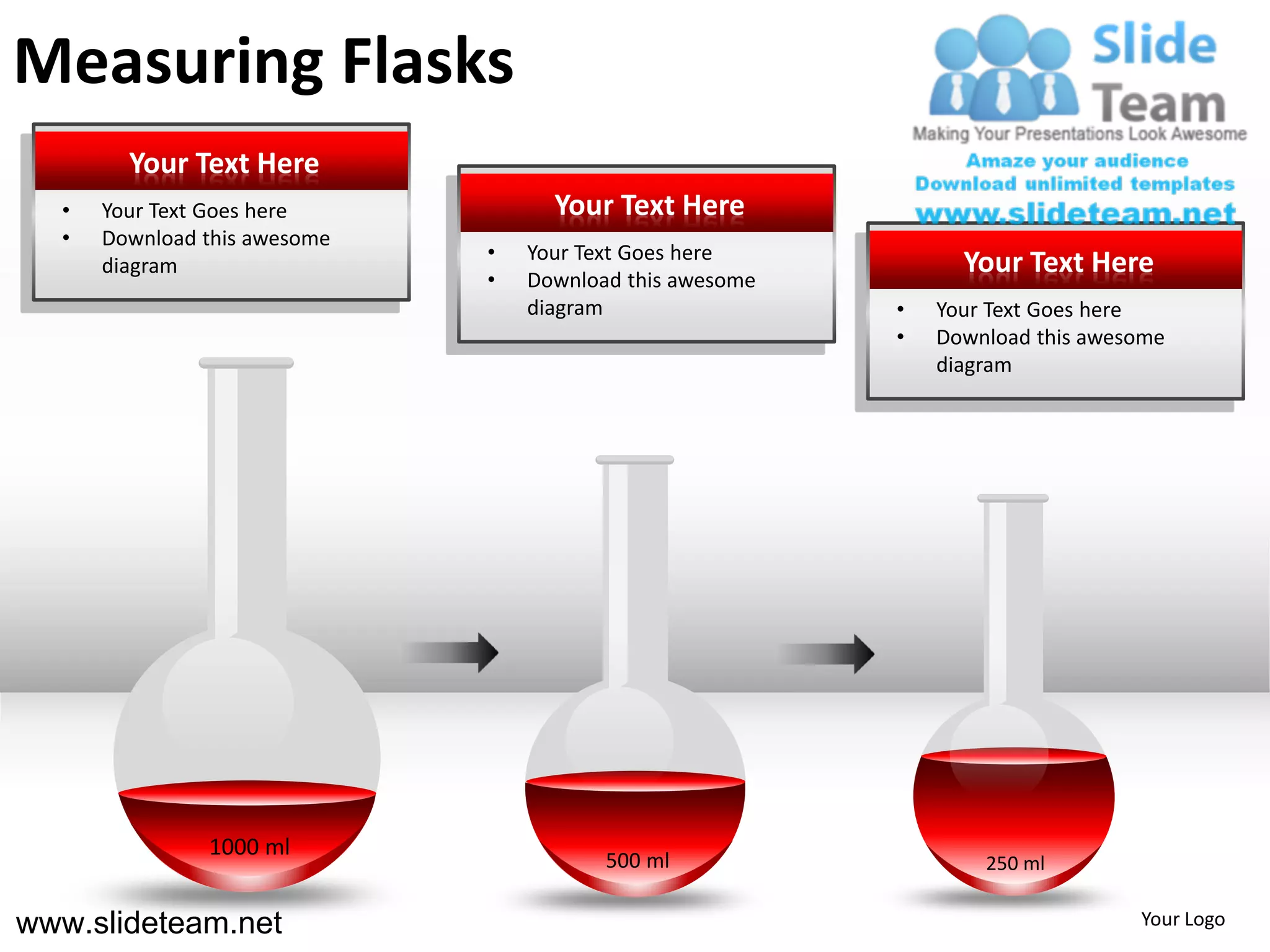Measuring flasks powerpoint ppt templates. | PDF | Graphics Software ...