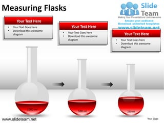 Measuring flasks powerpoint ppt templates. | PDF | Graphics Software ...