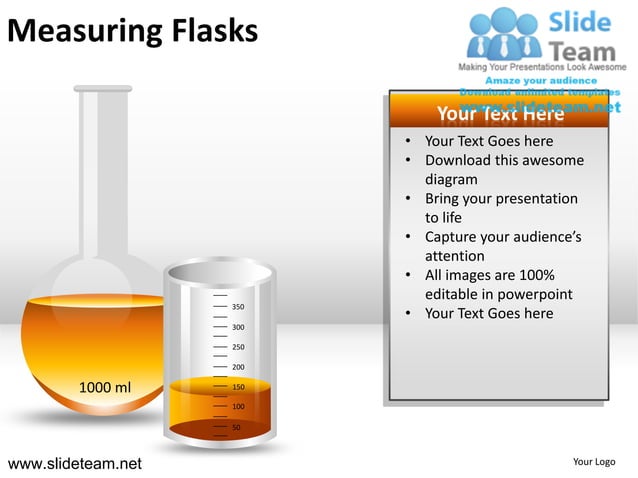 Measuring flasks powerpoint ppt templates. | PDF | Graphics Software ...