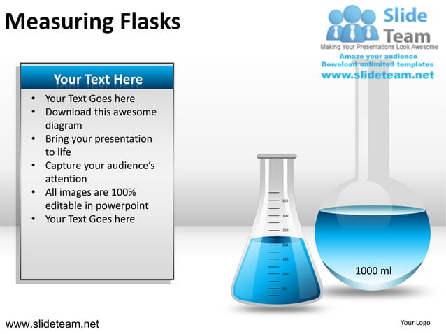 Measuring flasks powerpoint ppt templates. | PDF | Graphics Software ...