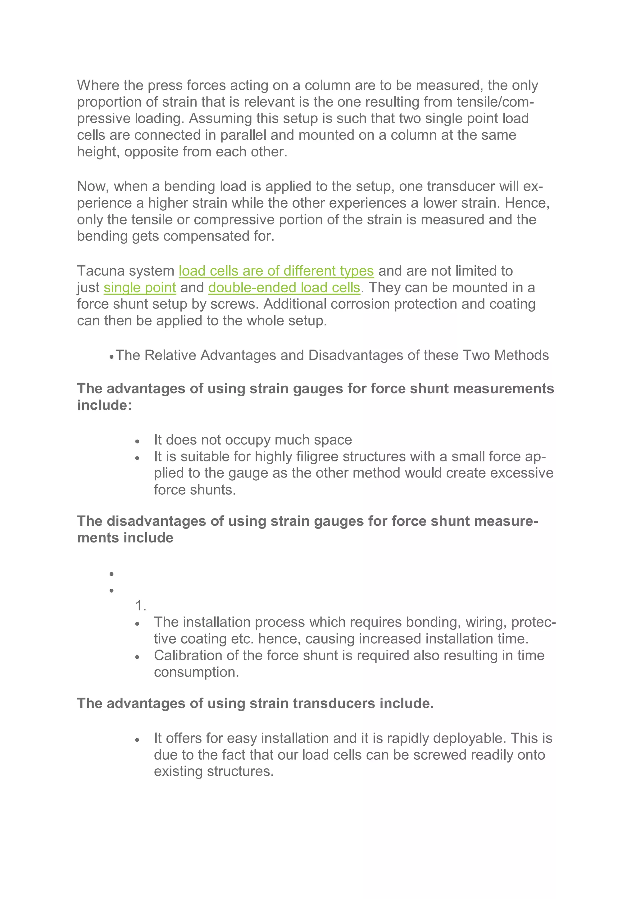 Measuring Forces in the Force Shunt | PDF