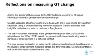 Measuring gender transformative change: case examples from bangladesh ...