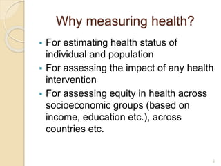Measuring health | PPTX