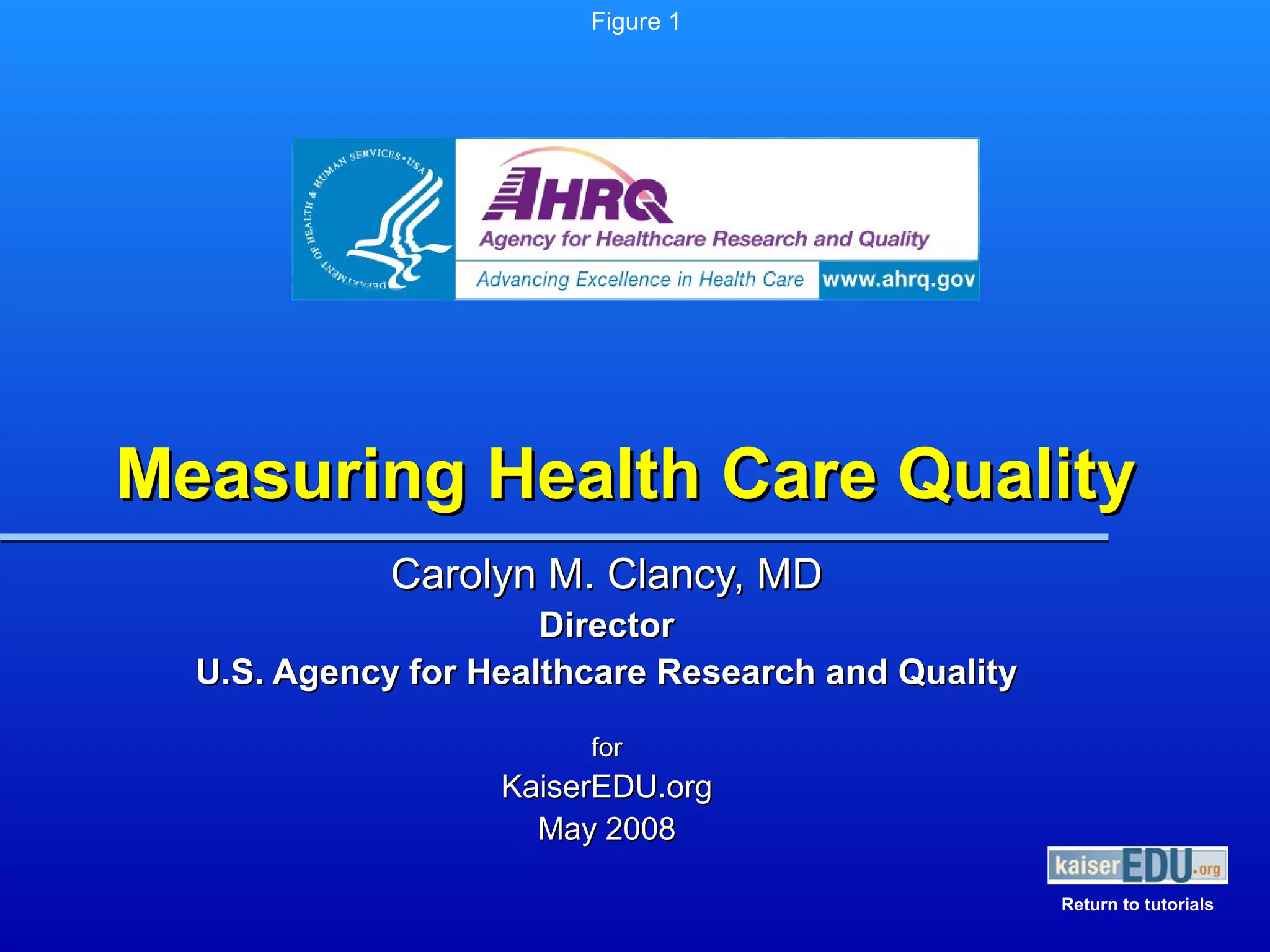 Measuring health care quality | PPT