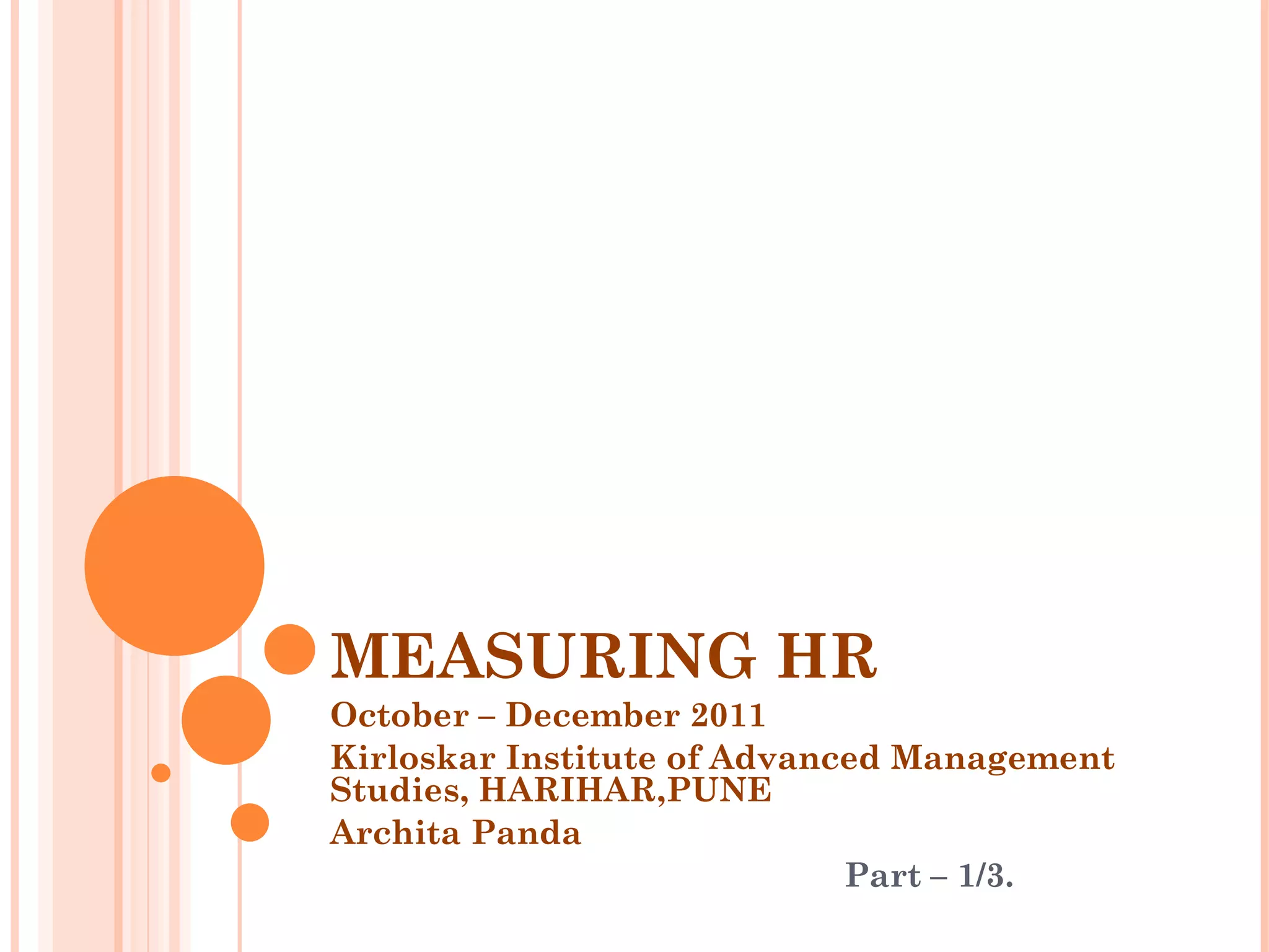 Measuring Human Resources part1 of 3 | PPT | Human Resources | Business